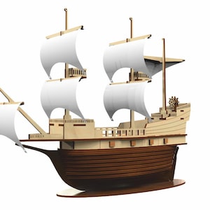 Ship Boat "mayflower"- SVG Laser Cut File,laser Cut Wooden Sailboat ...
