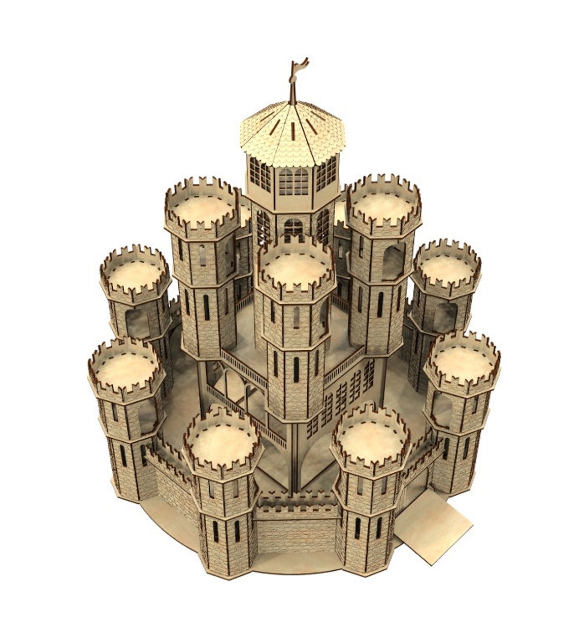 Wooden Toy Medieval Castle, 20 Figures of Knights,laser Cut Files ...