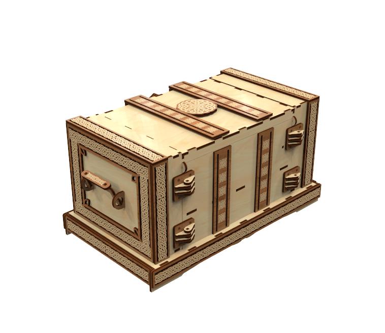 Laser Cut Wooden Secret Compartment Box With Multiple Drawers ...