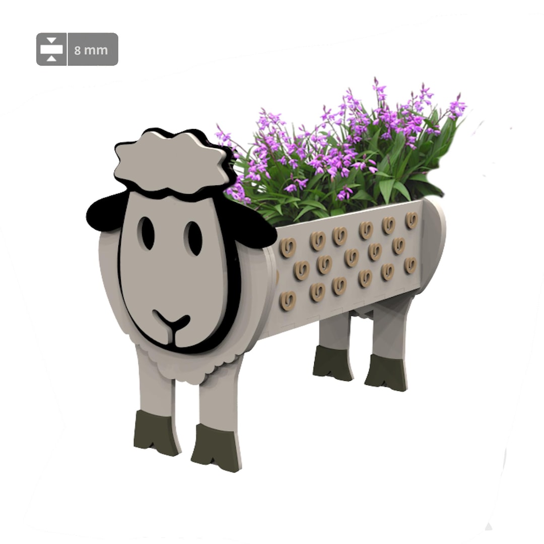 Sheep Planter Pattern, Wooden Planter, Sheep Pet Planter, Sheep Planter ...