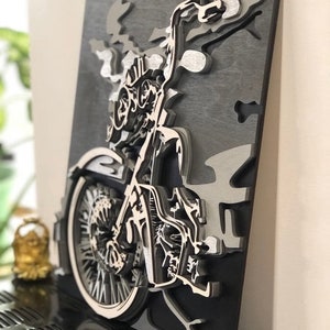 Multilayer Panel Motorcycle, Layered Art, Modern Decor Laser Cut Files ...