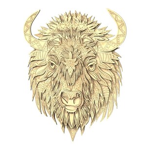 Spiritual Bison Multilayer Mandala 7 Layers Laser Cut Home Decor ...