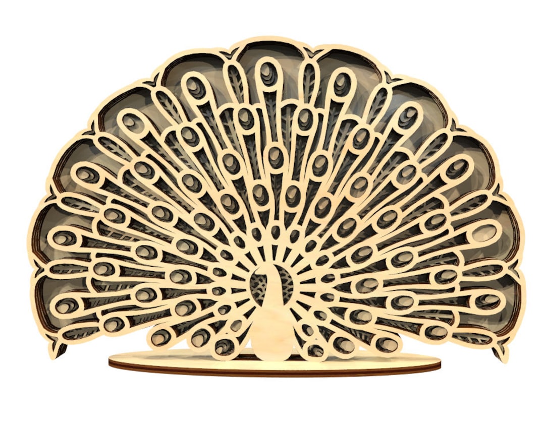 PEACOCK Laser Cut File File BIRD Svg Cutting Template and Peacock Wall ...