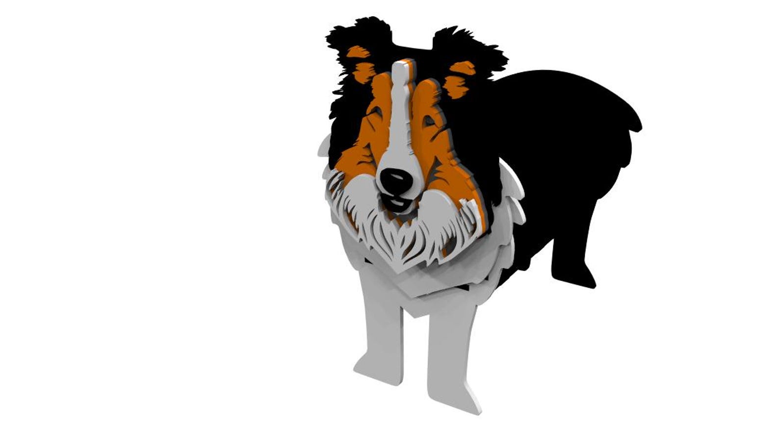 Collie Dog Planter Diy - Wood Planter - Garden Ornament - Wood Pet ...