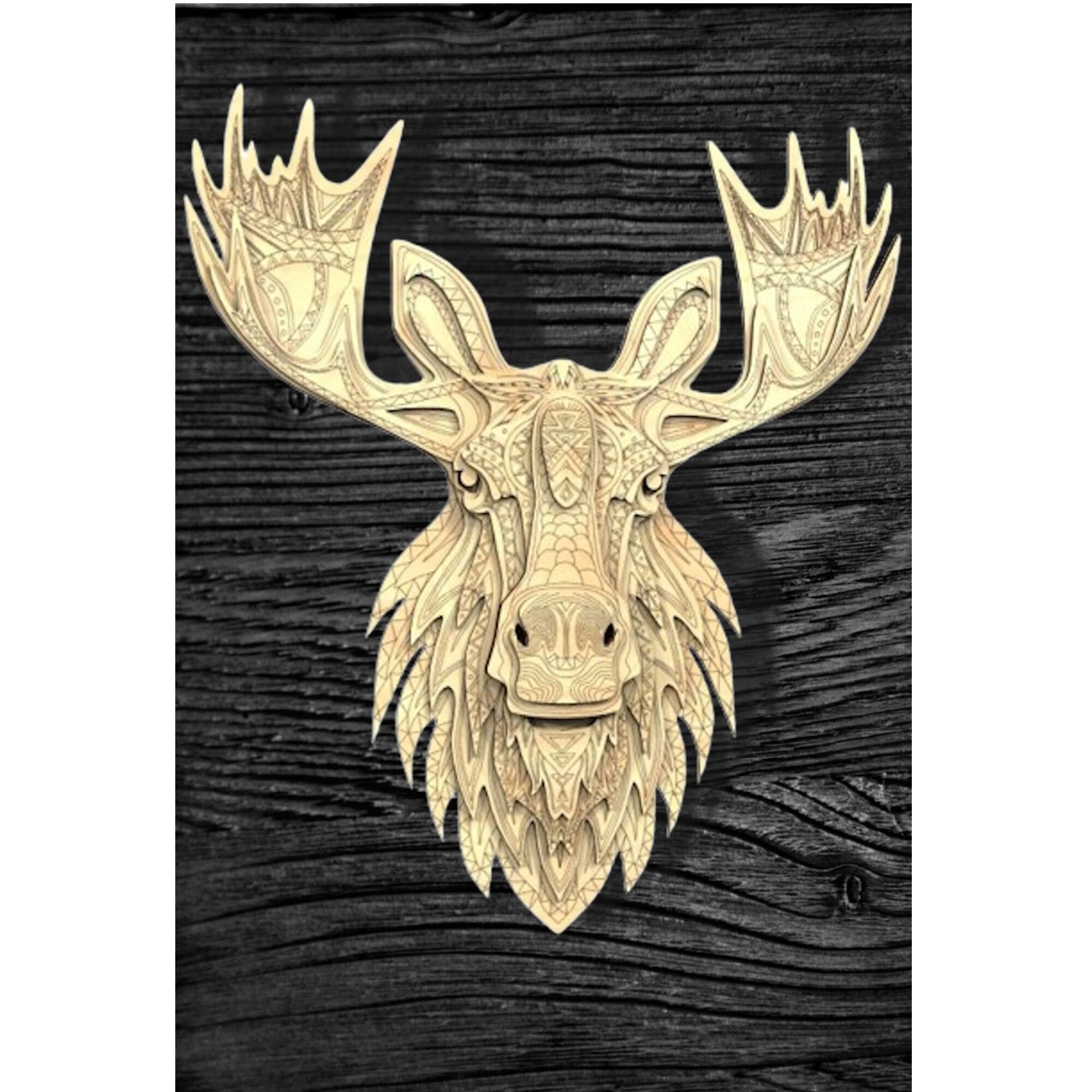 Spiritual Moose Multilayer Mandala 7 Layers Laser Cut Home Decor, SVG ...