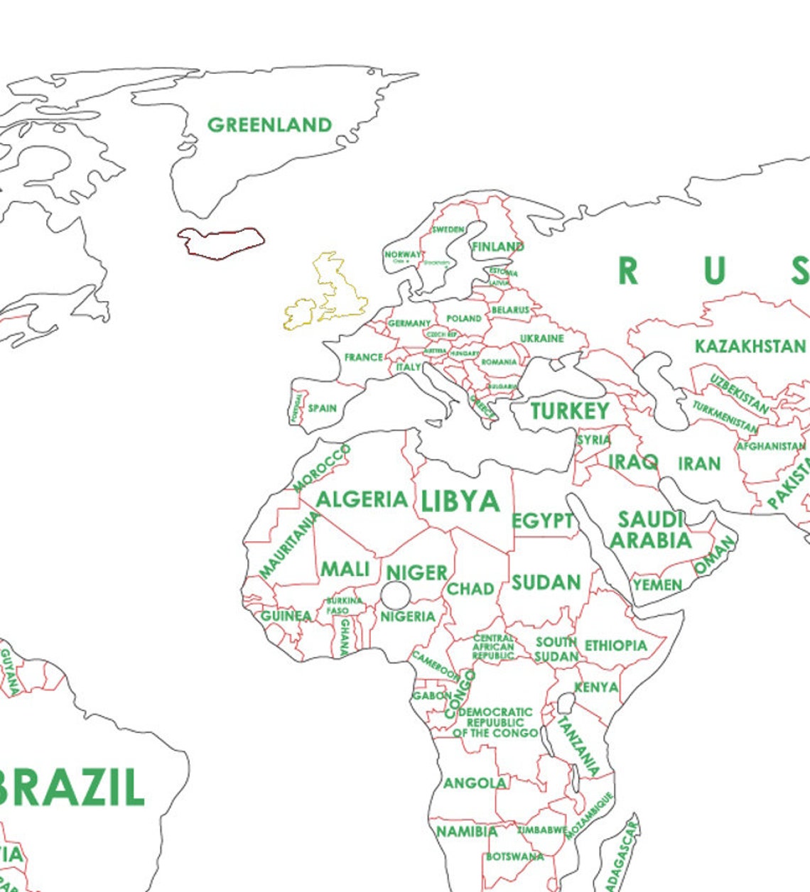 6 Layer Hexagon 3D Map of the World Multi layer Panellaser - Etsy Australia