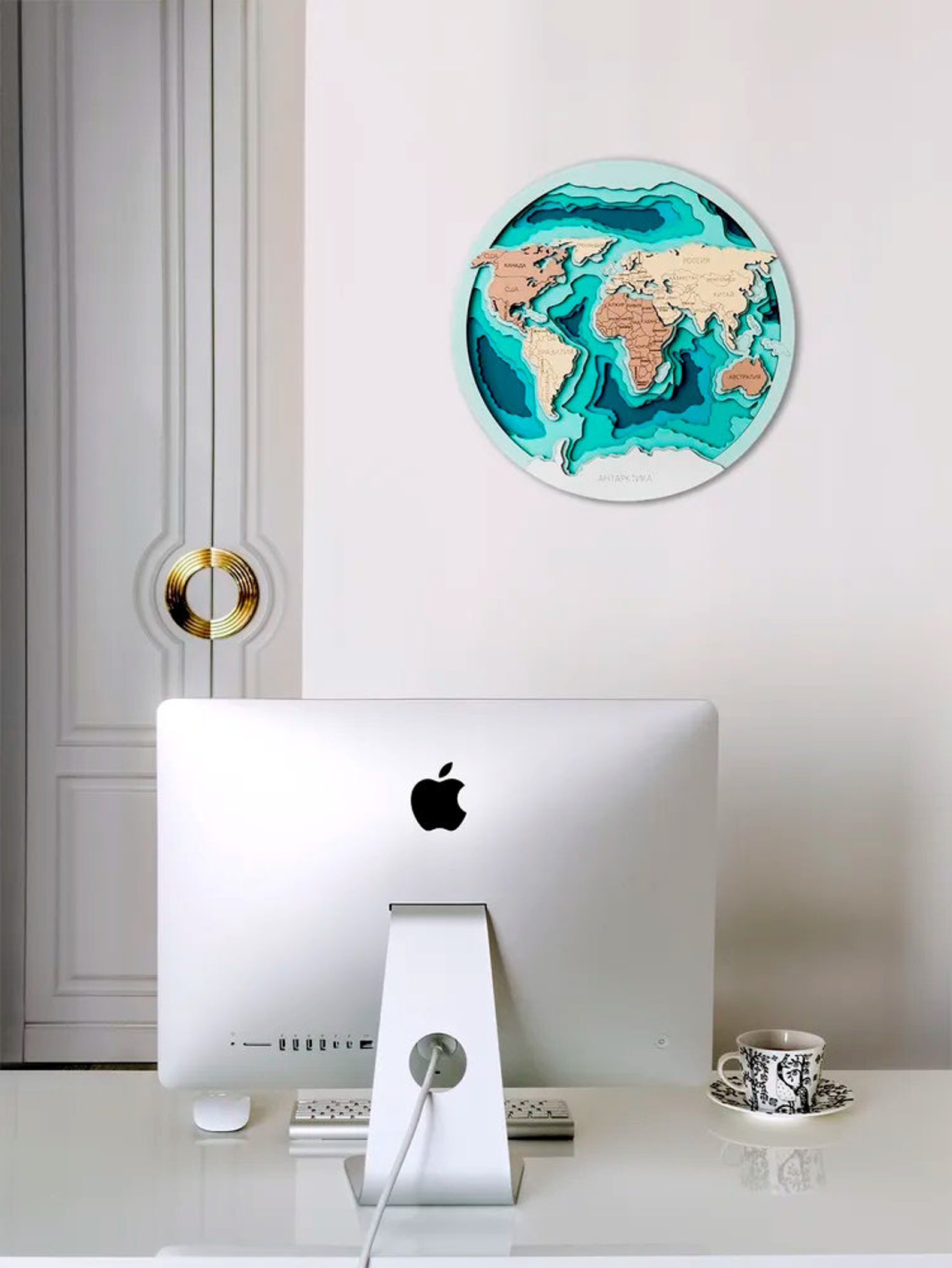 5 Layer 3D Map of the World Multi layer Panellaser Cut - Etsy