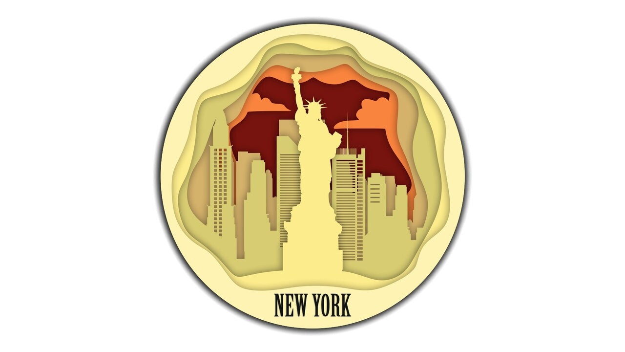 New York 3d Multilayer Panel Laser Cut Files 6 Layers New Etsy