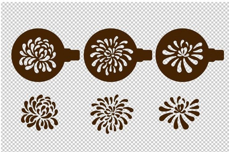 Floral Cooking Stencils SVG Cut File - Etsy