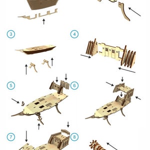 Ship Boat - SVG Laser Cut File, Laser Cut Wooden Sailboat Model Ship 3d ...