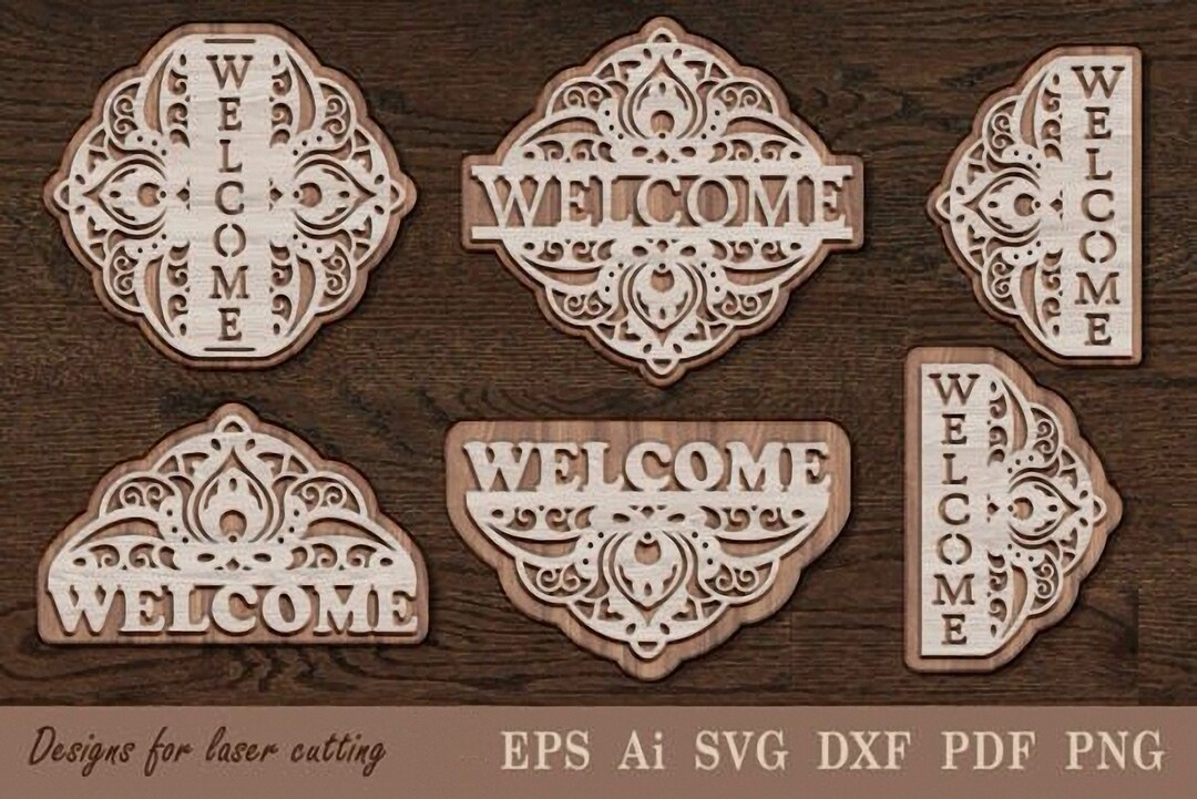 Welcome Signs. Designs for Laser Cutting - Etsy