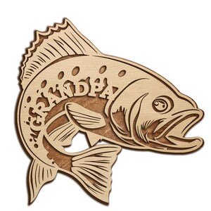 Bass Father's Day Sign, Dad Laser Cut,grandpa Sign, Uncle-papa- for ...