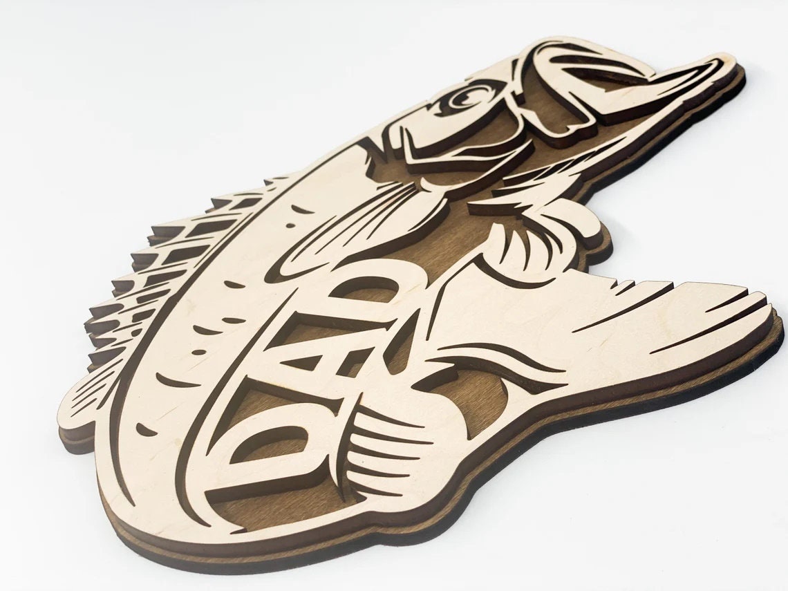 Bass Father's Day Sign, Dad Laser Cut,grandpa Sign, Uncle-papa- for ...