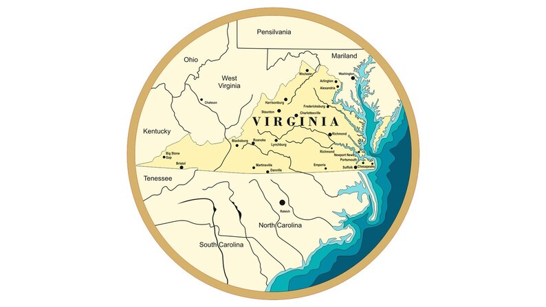 6 Layer 3D Map of the Virginia, Multi -layer Panel,laser Cut File. 3D ...