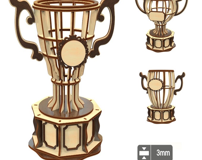 Award Trophy Laser Cut, Award Trophy SVG, Wood Cnc Cut Award, Award ...