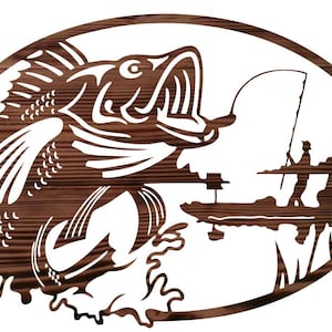 Fishing Laser Cut Files Glowforge Files SVG/DXF/CDR Fishing Panel ...
