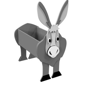 Donkey Planter Pattern, Wooden Planter, Donkey Pet Planter, Donkey Planter, Animal Planter ...