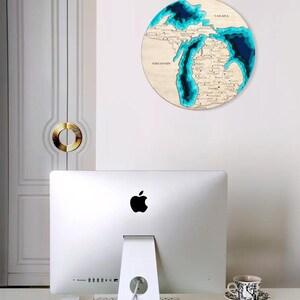 7 Layer 3D Map of the Michigan,multi -layer Panel,laser Cut File,3d ...