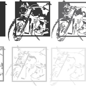Multilayer Panel Motorcycle, Layered Art, Modern Decor Laser Cut Files ...