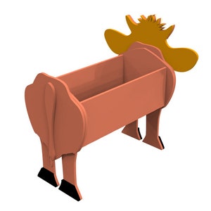 Cow Planter Pattern, Cow Wood Planter, DIY Garden Ornament Flower Pot ...
