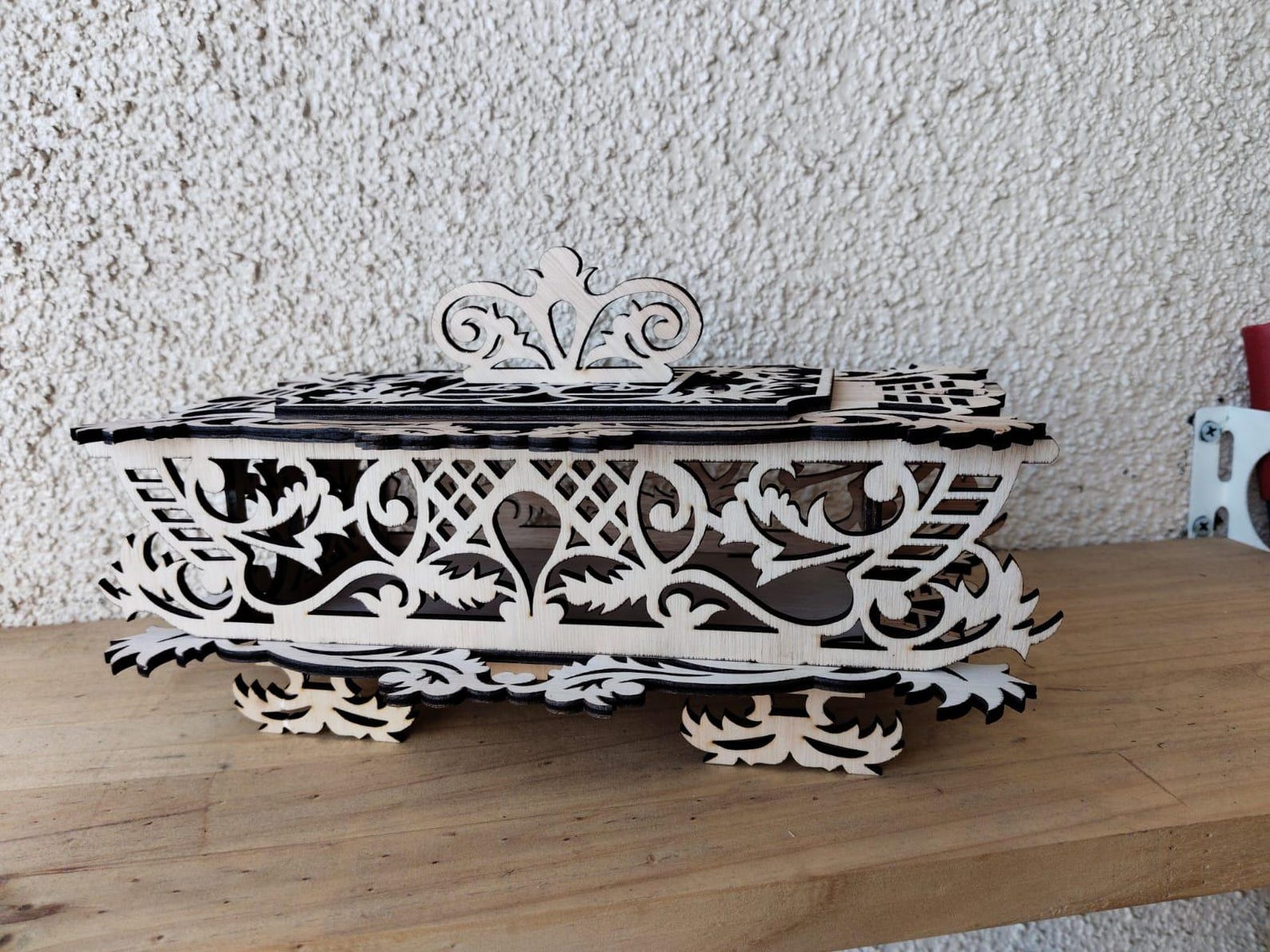 Laser Cut Wooden Jewelry Box Living Hinge Gift Box Svg File Glowforge ...