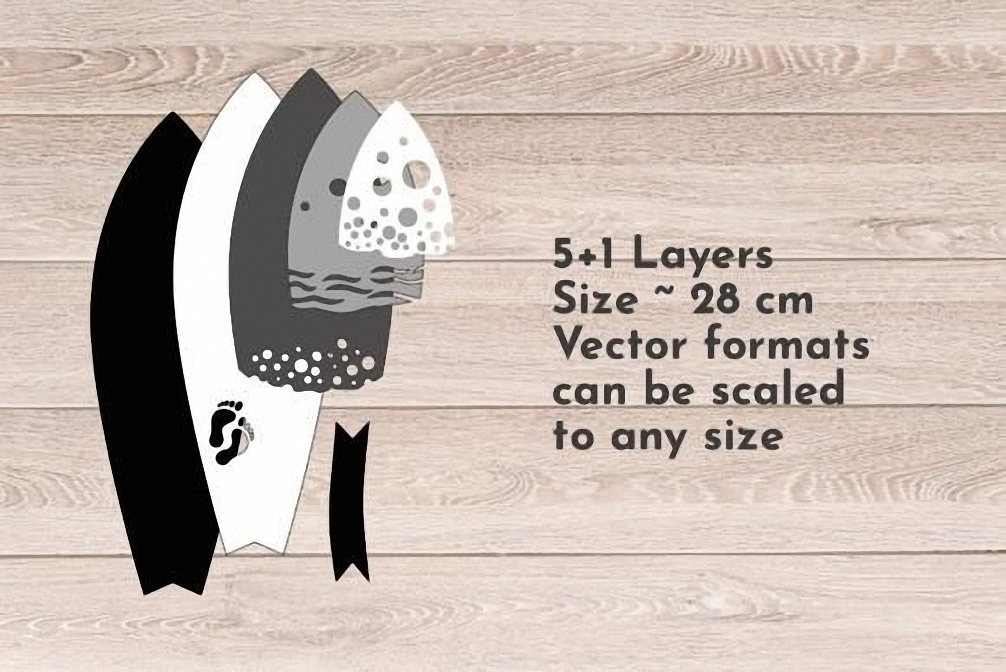 3D Layered Surf Sea Wave Flip Flop Svg - Etsy
