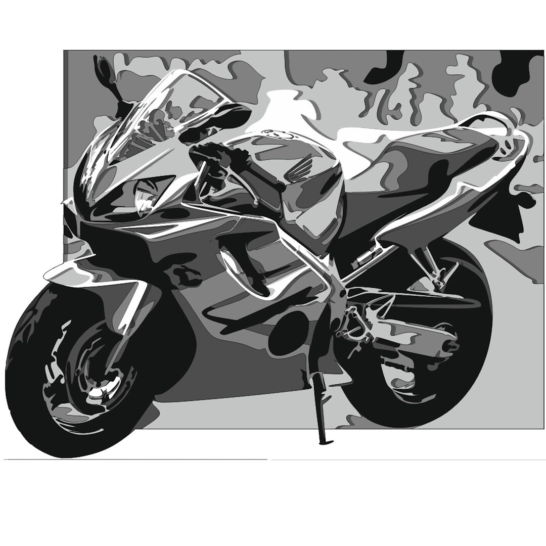 Multilayer Panel Motorcycle, Layered Art, Modern Decor Laser Cut Files ...