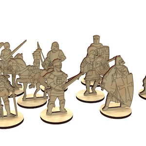 Wooden Toy Medieval Castle, 20 Figures of Knights,laser Cut Files ...