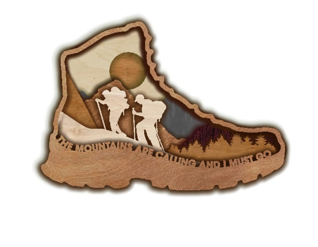 Hiking Adventure Laser Cut Files Art Decor for Glowforge - Etsy