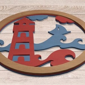 3D Layered Lighthouse Wall Art, Sea Svg - Etsy