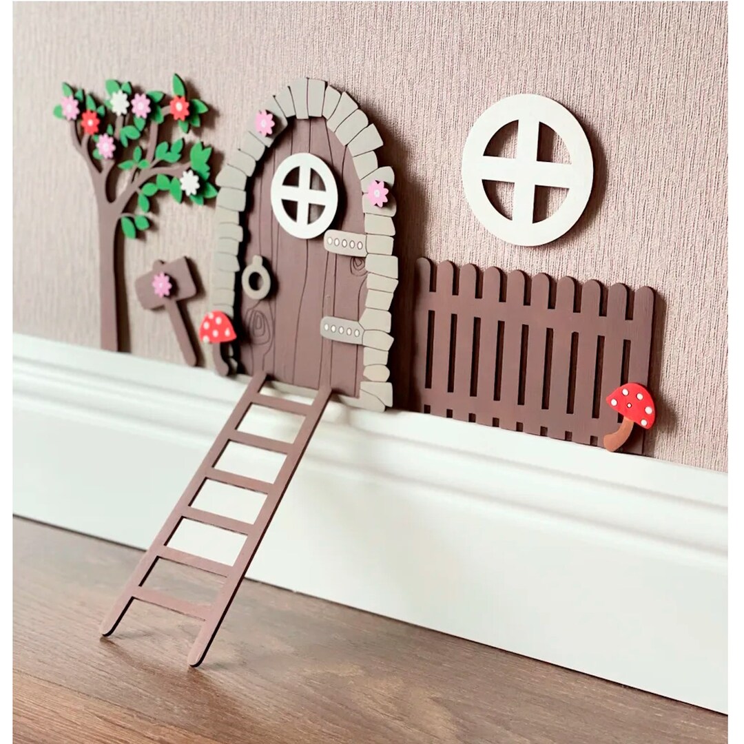 Elf House Door Laser Cut Files, Kid's Room Decoration, House of the Elf ...