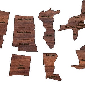 10 Layer 3D Map of the USA, Multi -layer Panel,laser Cut File. 3D Wood ...