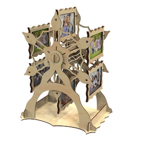 Carousel Photo Frame for 5 or 6 Photos Two Cutting Options Photo Wheel ...