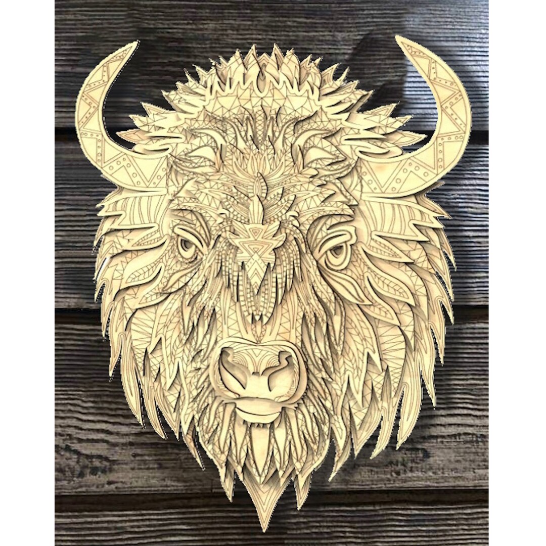 Spiritual Bison Multilayer Mandala 7 Layers Laser Cut Home Decor ...