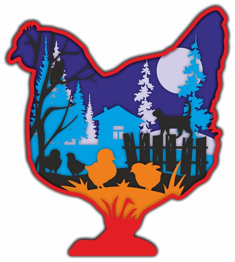 Chicken Svgchicken Farmhouse Laser Cut Files Glowforge Files - Etsy