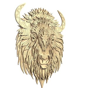 Spiritual Bison Multilayer Mandala 7 Layers Laser Cut Home Decor ...