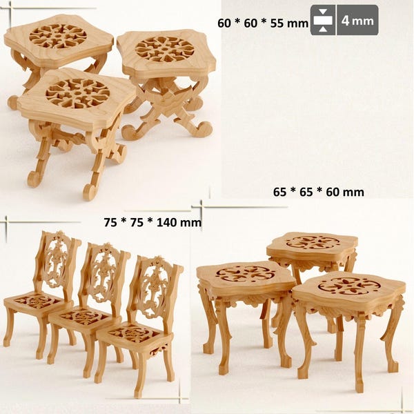 1 4 Doll Stool - Etsy UK