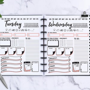 Daily Planner Printable 7 Day Productivity Tracker Day on | Etsy