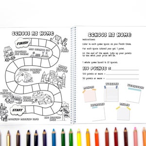 Distance Learning and Homeschool Tracker/game Printable and Coloring ...