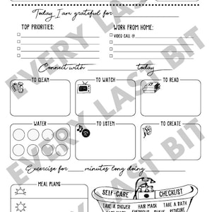 Printable Daily Self-isolation Planner - Etsy