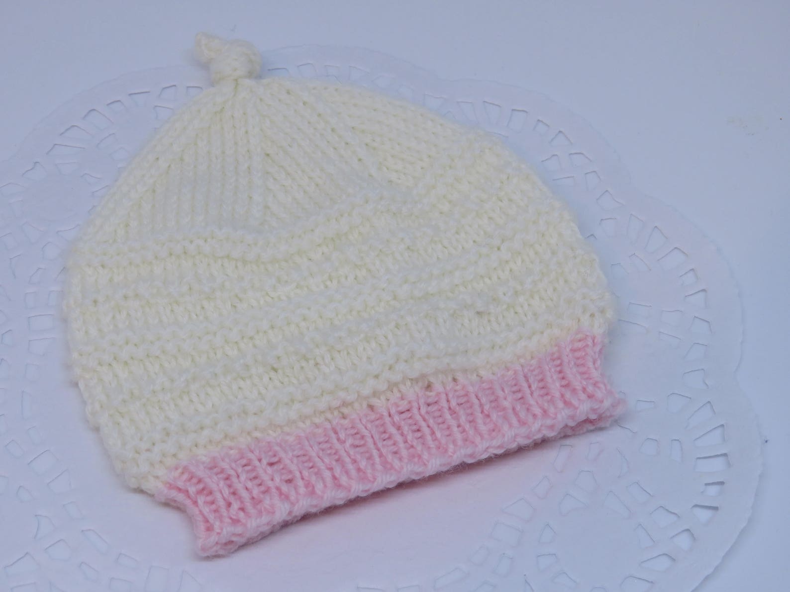 Baby Beanie Pink Baby Beanie-newborn Baby Beanie-hand Knitted - Etsy ...