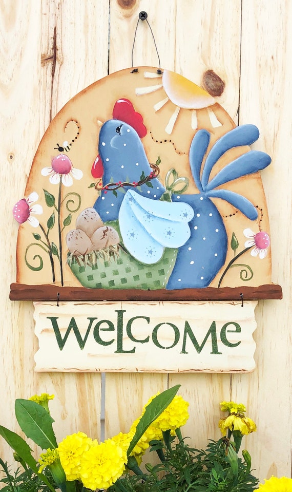 PRE-ORDER Henny Penny Welcome Door Hanger - Etsy