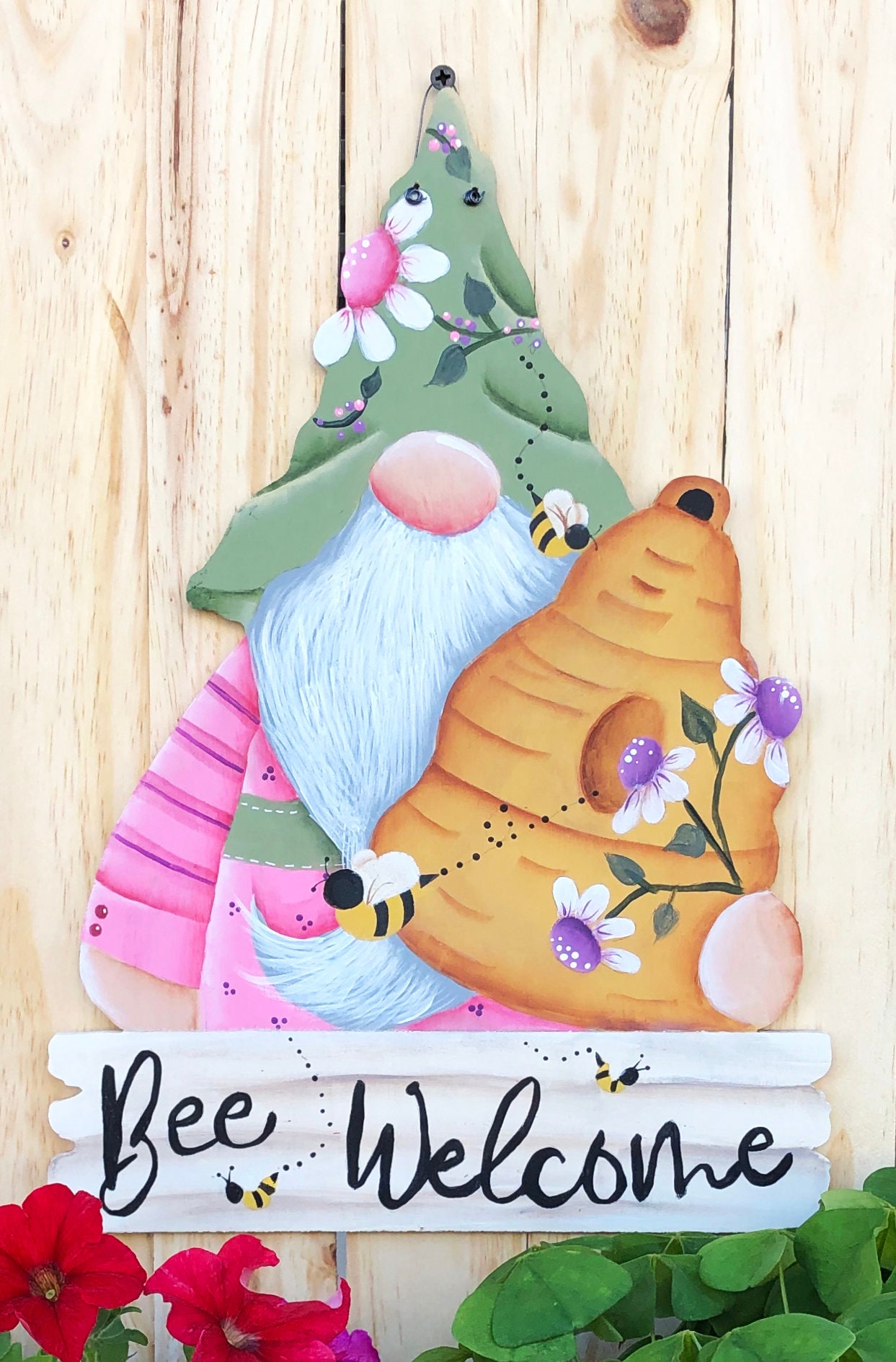 PRE-ORDER Gnome "bee Welcome" Sign - Etsy