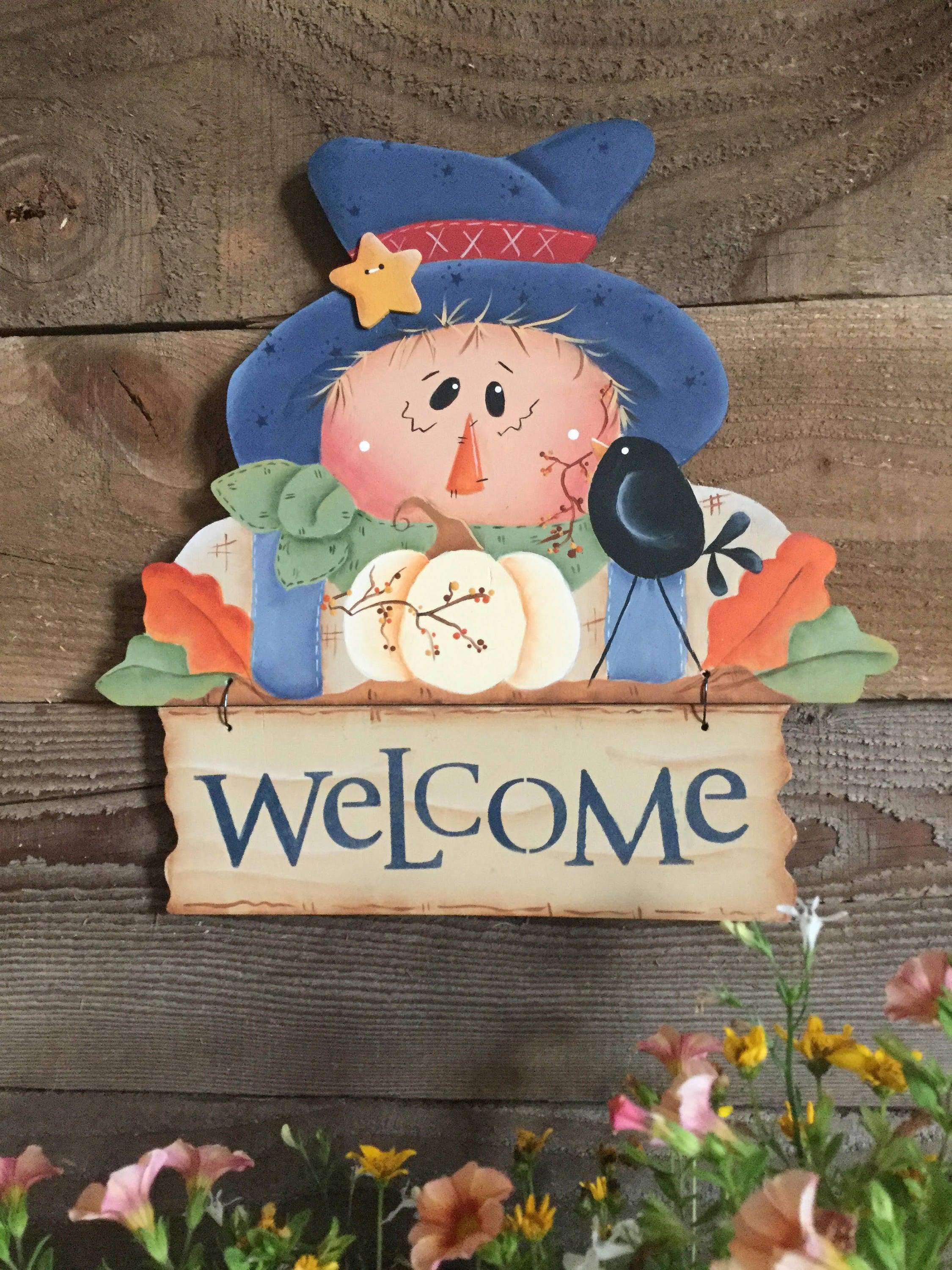 Scarecrow Welcome Sign - Etsy