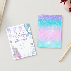 Mermaid Birthday Invitation | Digital File | Invitation | Party ...