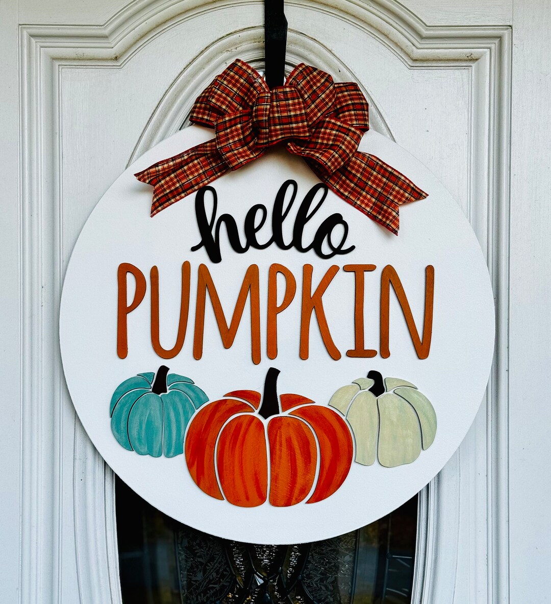Hello Pumpkin Door Hanger - Etsy