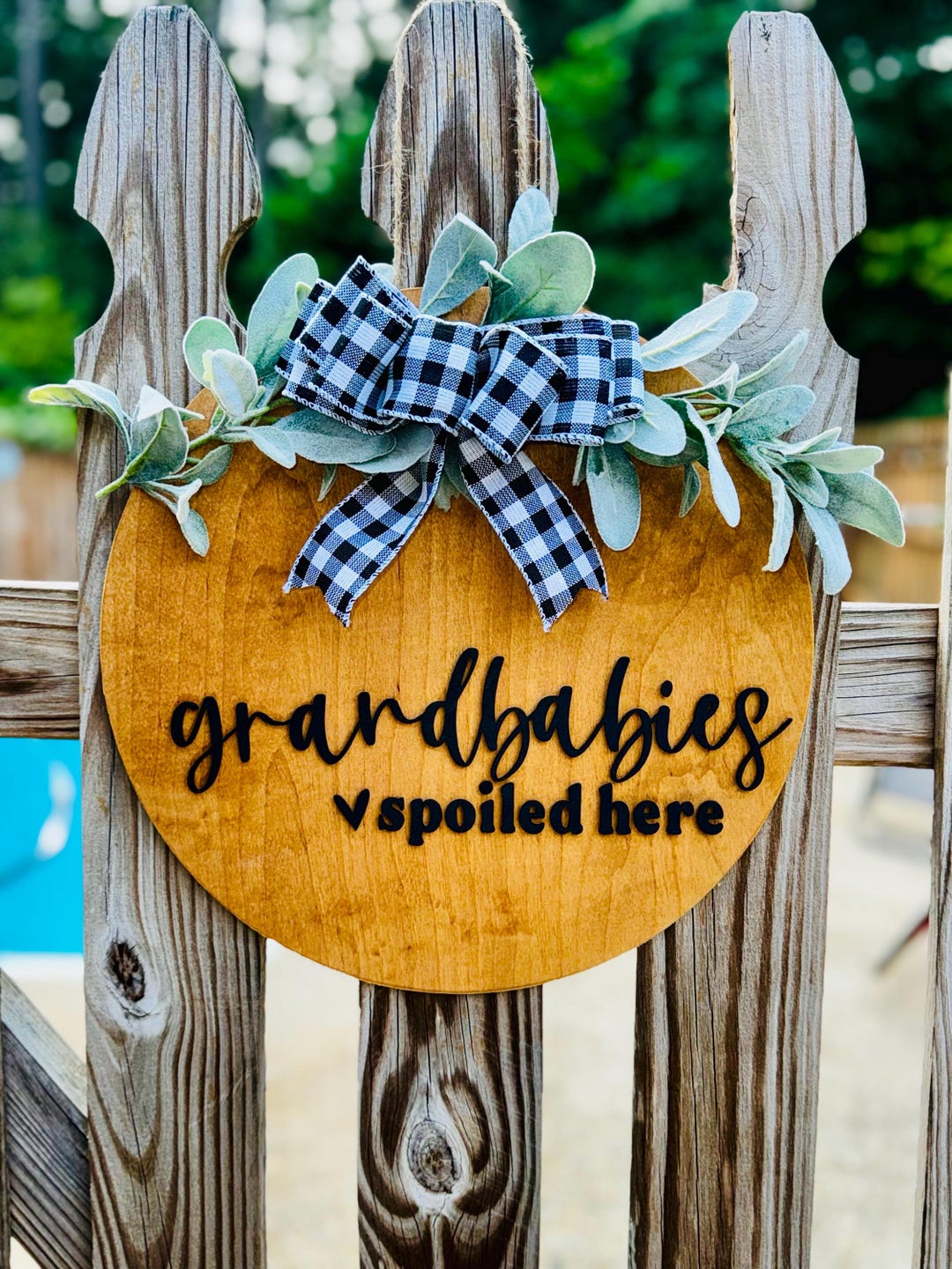 Grandbabies Spoiled Here | Door Hanger | Sign | Decor | Front Door ...