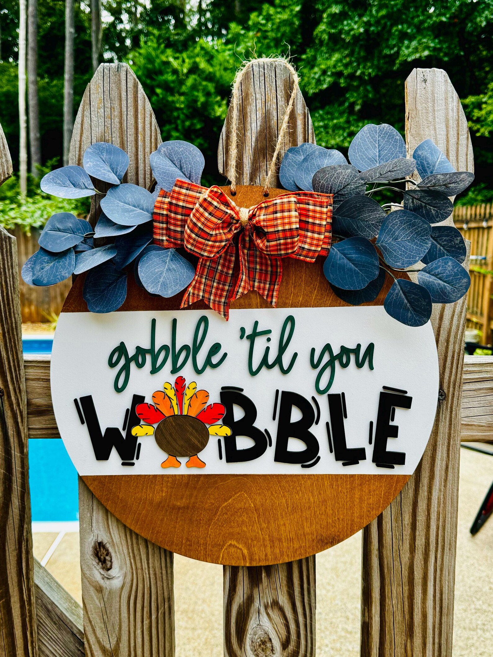 Gobble ‘til You Wobble | Door Hanger | Sign | Thanksgiving | Turkey Day ...