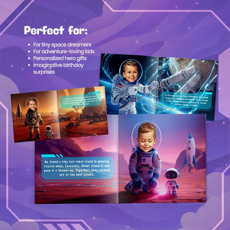 Personalized Space Adventure Book - Custom Kid Avatar Story - Etsy