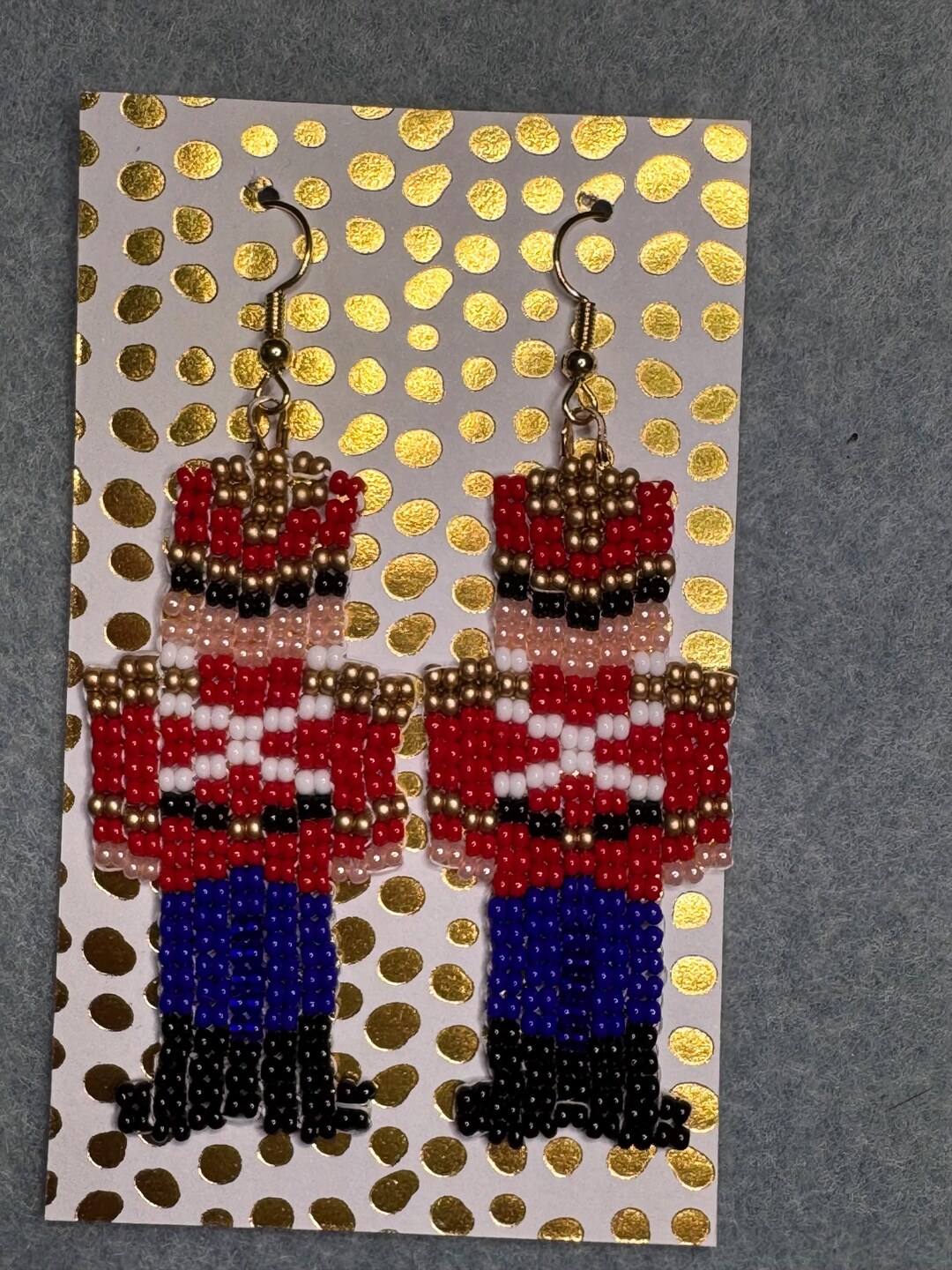 Nutcracker Seed Bead Earrings - Etsy